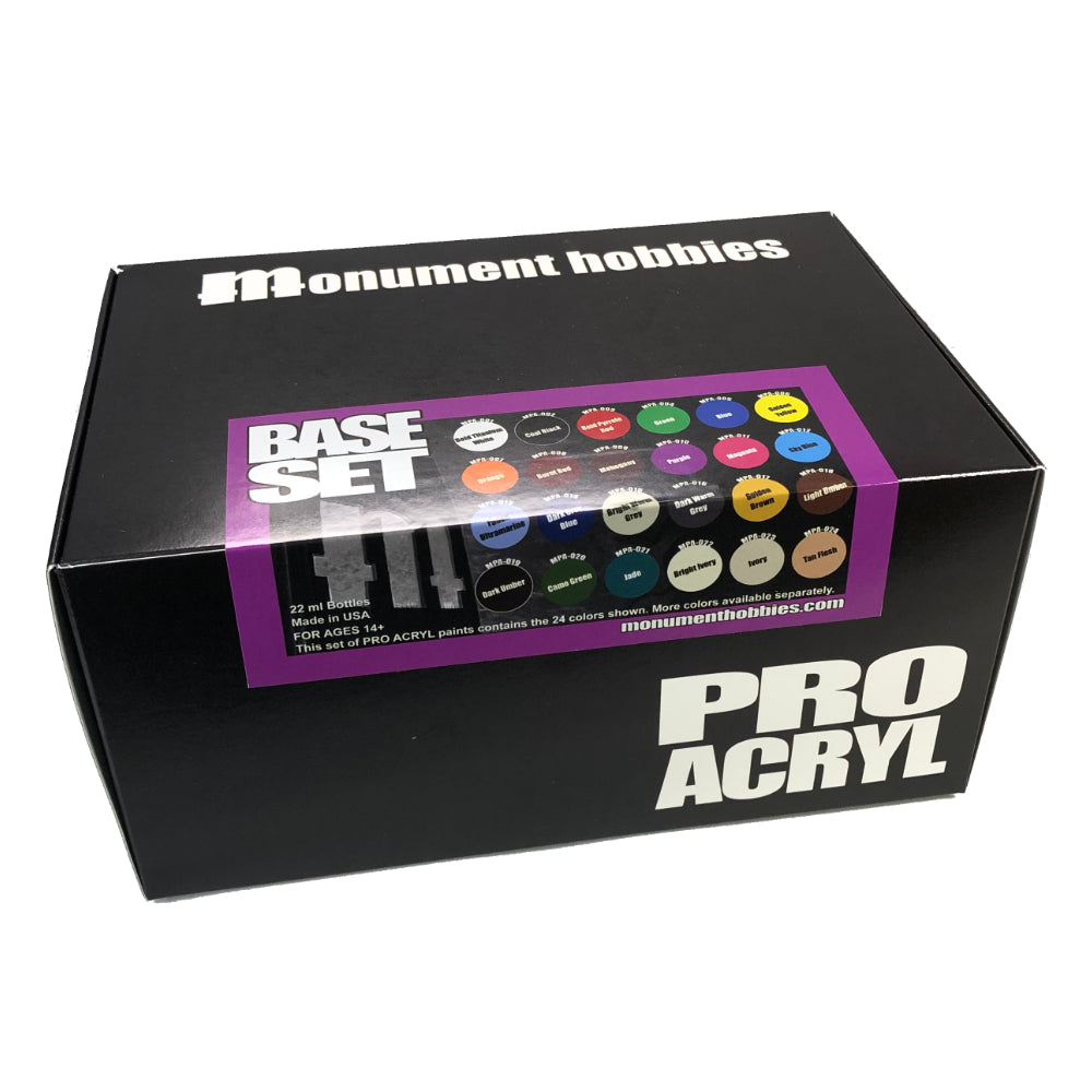 Monument Hobbies: Pro Acryl Base Set – 24 Colors — WarGamers Hub