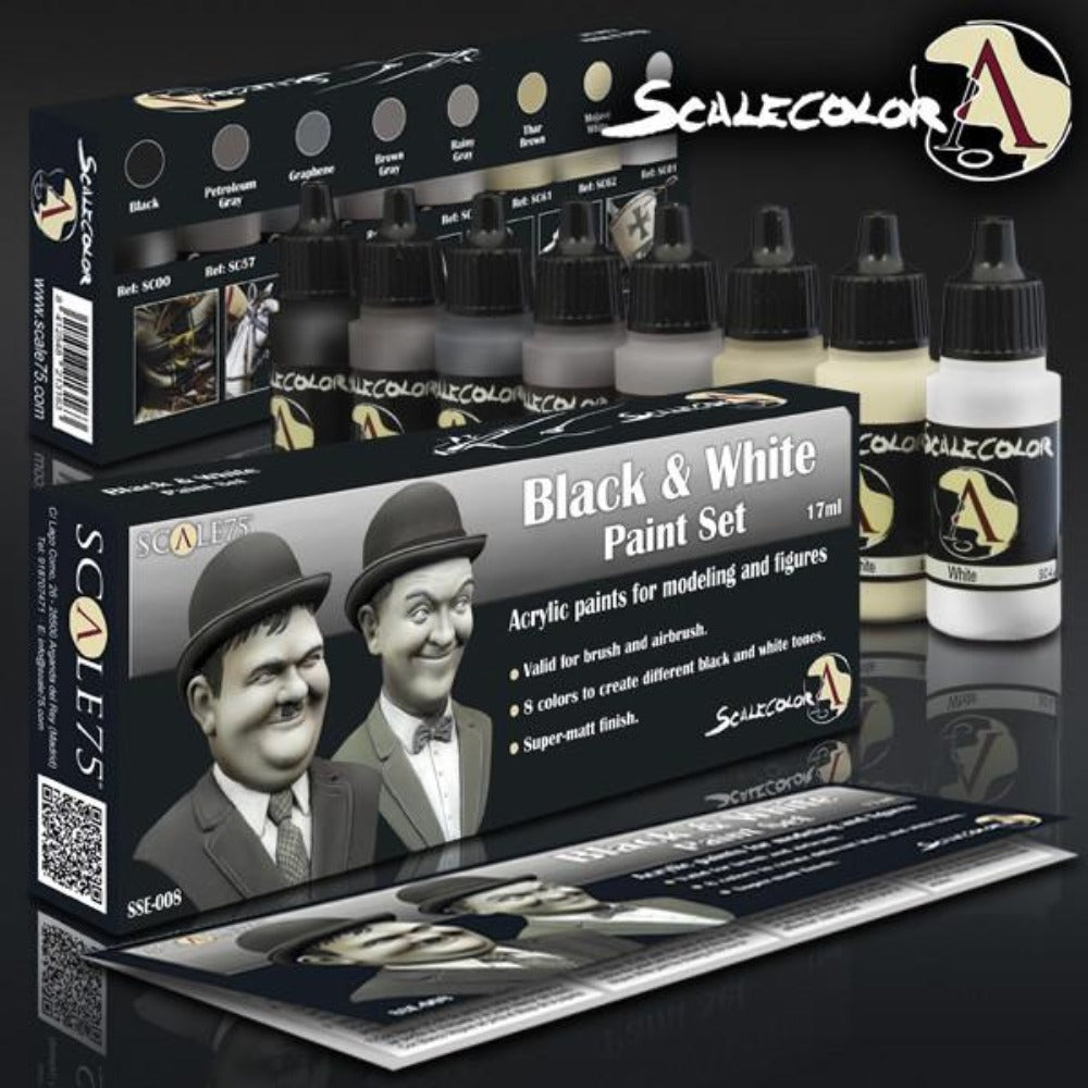 Scale 75 Scalecolor Black and White Paint Set — WarGamers Hub